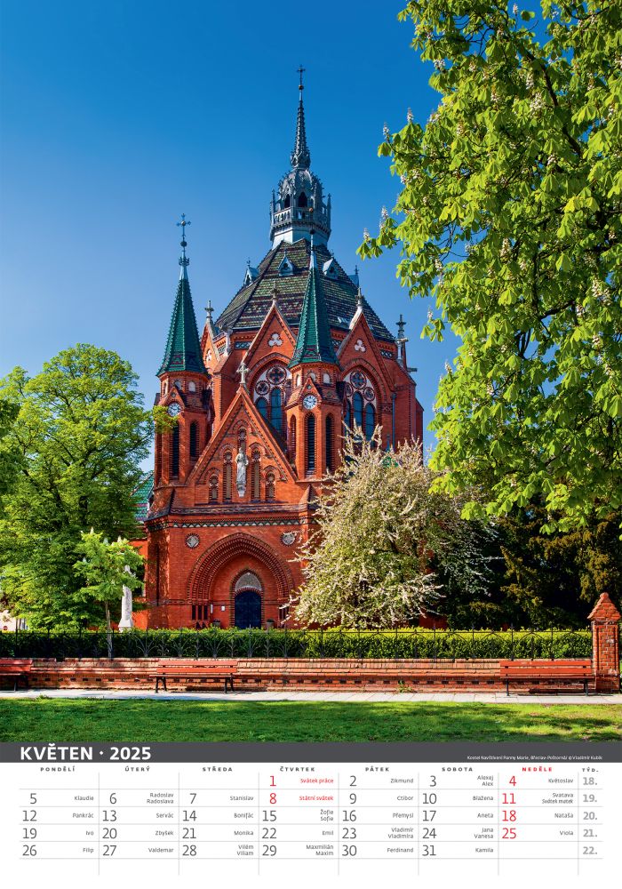 Morava 2024, nástěnný kalendář, prodloužená záda - reklamní předměty