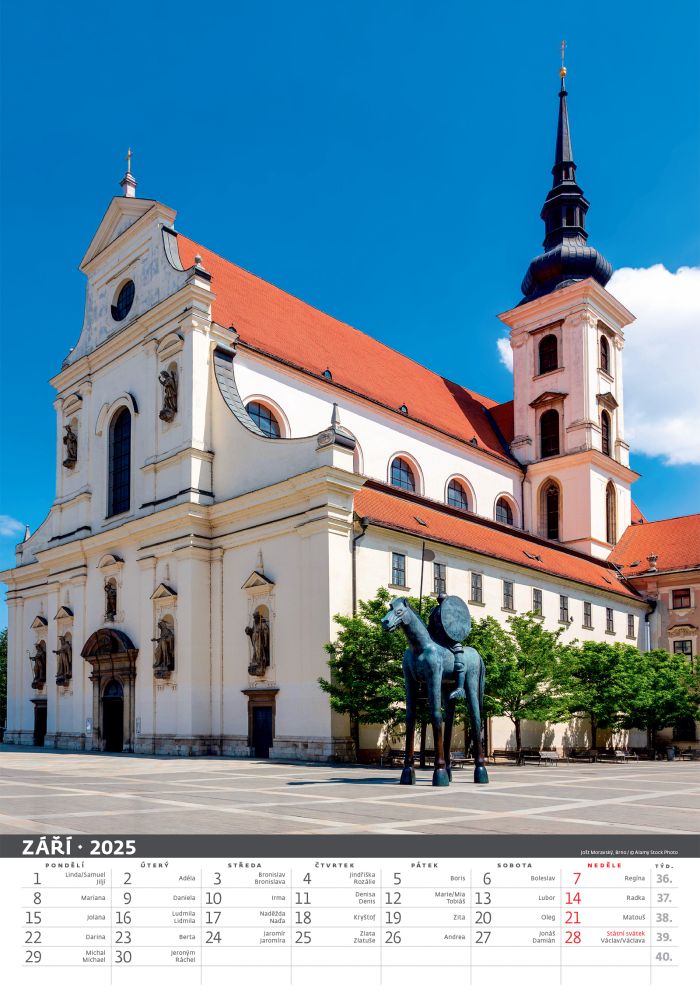 Morava 2024, nástěnný kalendář, prodloužená záda - reklamní předměty